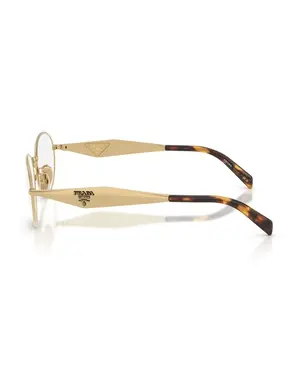 Prada Oval Eyeglasses - Gold