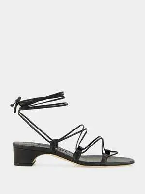Manolo Blahnik Dellasan Nappa Leather Sandals
