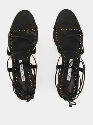 Manolo Blahnik Dellasan Nappa Leather Sandals