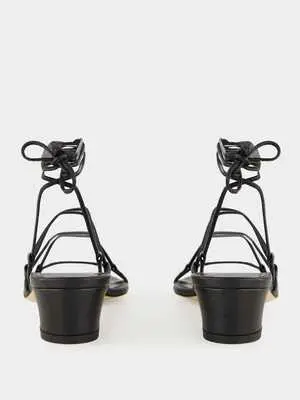 Manolo Blahnik Dellasan Nappa Leather Sandals