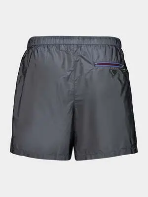 Prada Recycled Polyamide Swimming Short - Grey