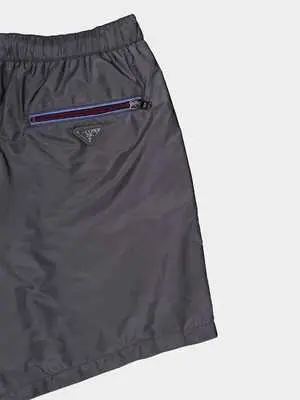 Prada Recycled Polyamide Swimming Short - Grey