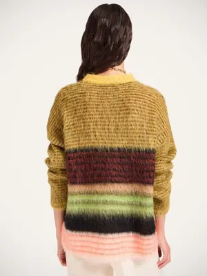La DoubleJ Multicolour Brushed Wool Brera Sweater - Yellow