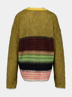 La DoubleJ Multicolour Brushed Wool Brera Sweater - Yellow