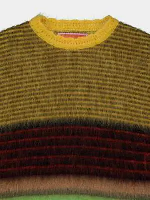 La DoubleJ Multicolour Brushed Wool Brera Sweater - Yellow