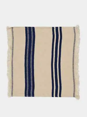 Libeco Indigo Stripe Linen Napkin - Blue