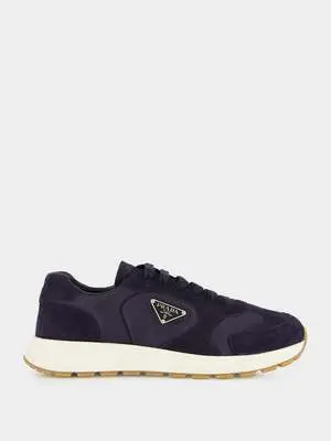 Prada Prax Suede And Re-Nylon Sneakers Blue