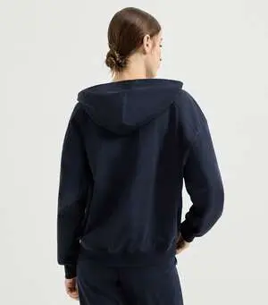 Brunello Cucinelli Stretch-cotton Hoodie - Blue