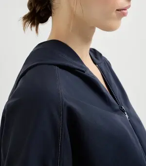 Brunello Cucinelli Stretch-cotton Hoodie - Blue