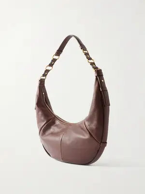 Saint Laurent Saharienne Leather Shoulder Bag - Brown