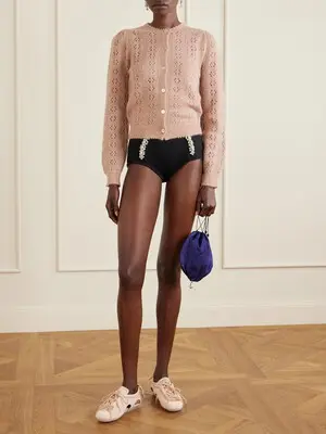 Simone Rocha Embellished Ribbed Shorts