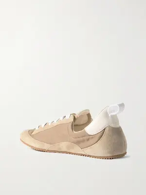JAMIE HALLER Sacchetto Leather And Suede-trimmed Sneakers - Brown