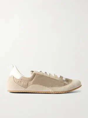 JAMIE HALLER Sacchetto Leather And Suede-Trimmed Sneakers