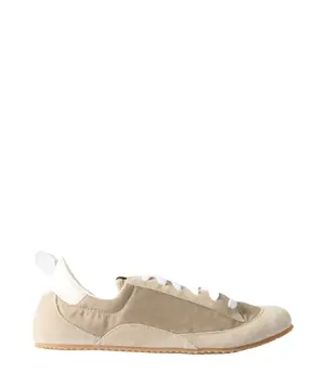 JAMIE HALLER Sacchetto Leather And Suede-Trimmed Sneakers