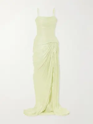 MARMAR HALIM Draped Georgette Gown