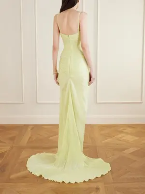 MARMAR HALIM Draped Georgette Gown