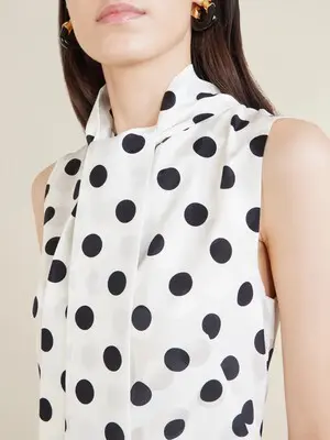 Sasuphi Polka-dot Silk Crepe De Chine Maxi Dress
