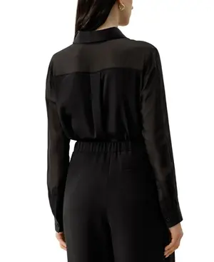 Lilysilk Button-down Silk Organza Shirt