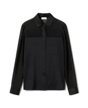 Lilysilk Button-down Silk Organza Shirt