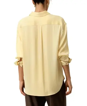 Lilysilk Stretch Double Georgette Oversized Shirt