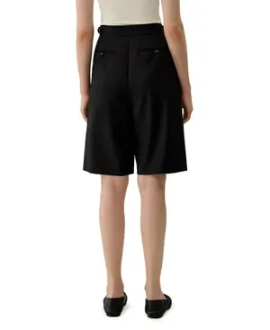 Lilysilk Wool Silk Bermuda Shorts - Black