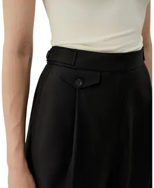 Lilysilk Wool Silk Bermuda Shorts - Black