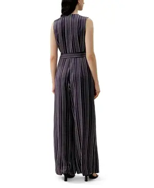 Lilysilk Striped Charmeuse Jumpsuit