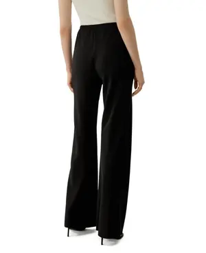 Lilysilk Bias Cut Straight Leg Silk Trousers - Black