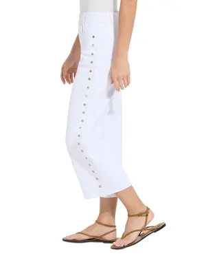 Lyssé Willa Scallop Studded High Rise Crop Jeans