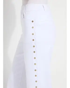 Lyssé Willa Scallop Studded High Rise Crop Jeans