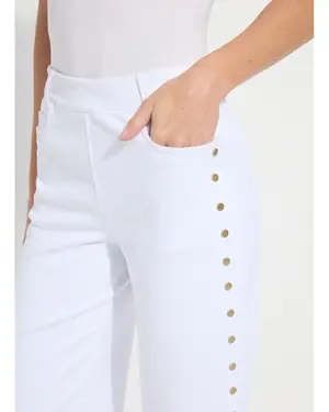 Lyssé Willa Scallop Studded High Rise Crop Jeans