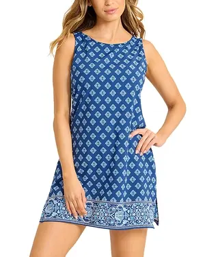 Tommy Bahama Noble Pineapple High Neck Romper Swim Cover-up - Indigo Tide