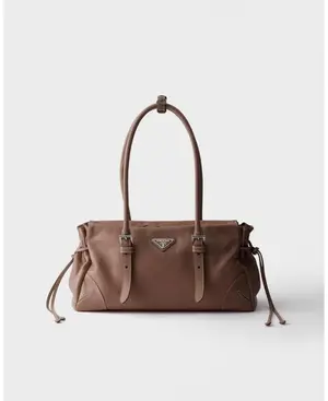 Prada Bonnie Medium Antiqued Leather Tote Bag - Brown Overflow