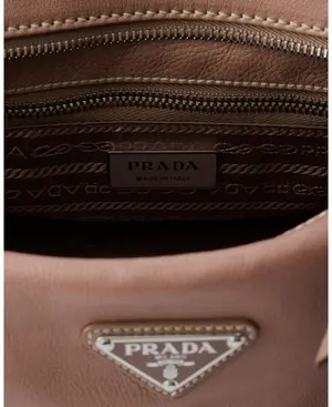 Prada Bonnie Medium Antiqued Leather Tote Bag - Brown Overflow