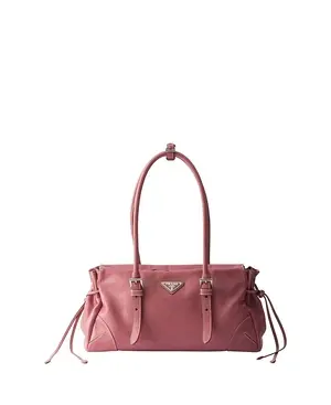 Prada Bonnie Medium Antiqued Leather Tote Bag - Pink