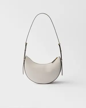 Prada Arque Small Leather Shoulder Bag - White
