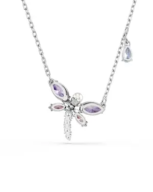 SWAROVSKI Ariana Grande X Crystal Dragonfly Pendant Necklace - Pink