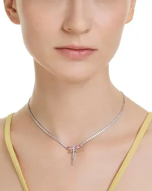SWAROVSKI Ariana Grande X Crystal & Cubic Zirconia Dragonfly Tennis Lariat Necklace - Multicolored