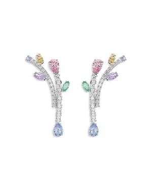 SWAROVSKI Ariana Grande X Cubic Zirconia Bouquet Drop Earrings Multicolored