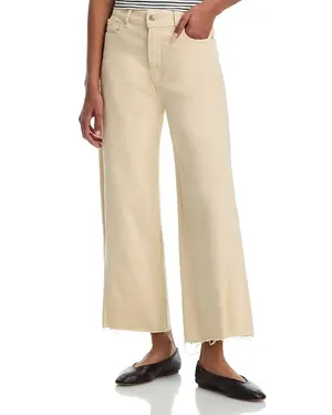 Paige Anessa High-rise Wide-leg Jeans - Buttery Yellow