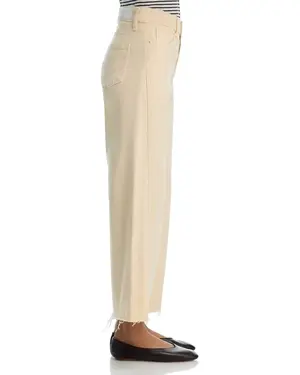 Paige Anessa High-rise Wide-leg Jeans - Buttery Yellow