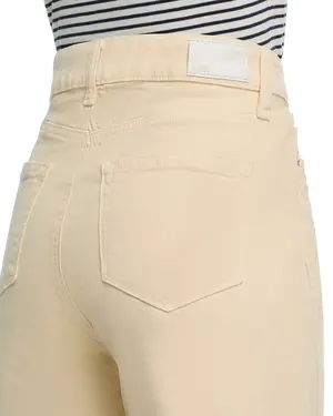 Paige Anessa High-rise Wide-leg Jeans - Buttery Yellow