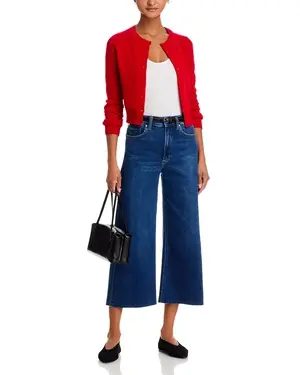 Paige Anessa High-rise Wide-leg Jeans - Venetian Breeze