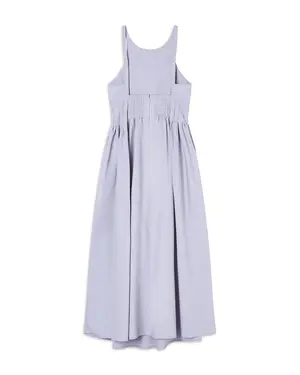 Emporio Armani Poplin Smocked Sleeveless Dress