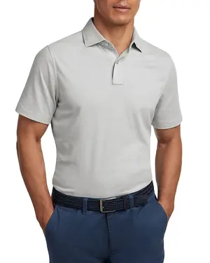 David Donahue Connery Cotton Polo Shirt - Pearl