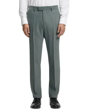 BOSS H Huge Textured Solid Slim Fit Suit - Open Green