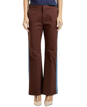 Cynthia Rowley Cotton Cropped Flared Pants - Brown