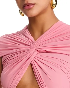 Ronny Kobo Nasha Front Cutout Dress - Blush