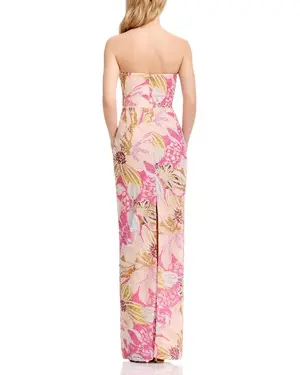 Dress The Population Strapless Sweetheart Bustier Sheath Gown