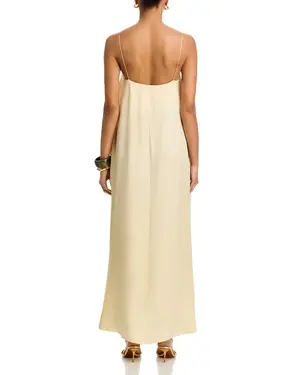 ANINE BING Mae Square Neck Slip Dress - Yellow